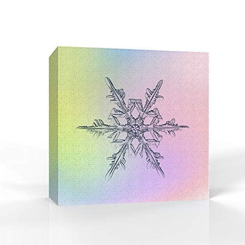 wall26 - Canvas Wall Art - Snowflake Theme - Modern Home Art Stretched ...