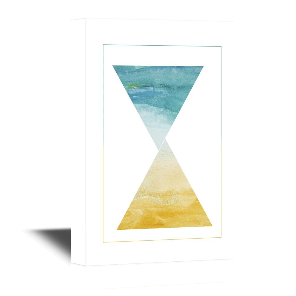 wall26 - Canvas Wall Art - Two Triangles - Gallery Wrap Modern Home Art ...