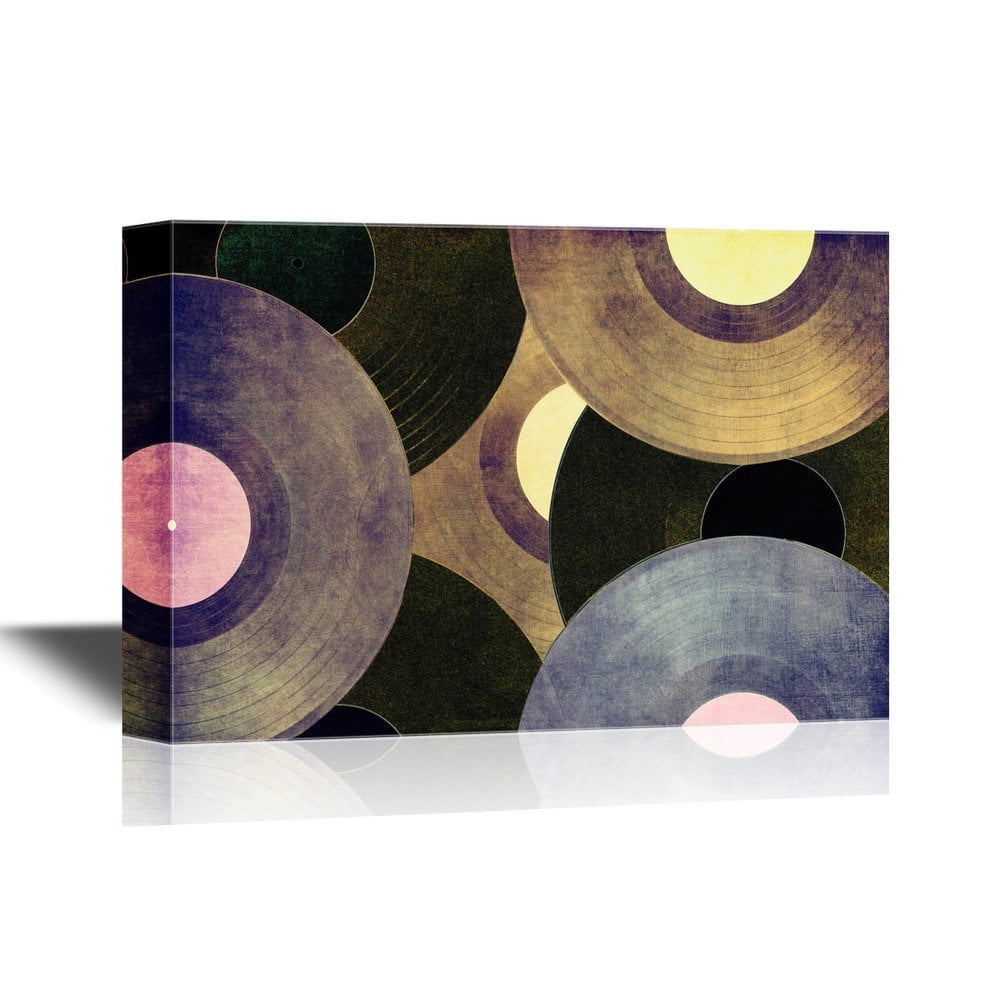 wall26 - Canvas Wall Art - Vinyl Records Discs - Giclee Print Gallery ...
