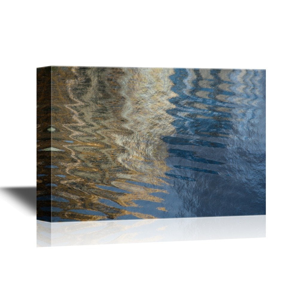 wall26 - Canvas Wall Art - Water Surface with Ripples - Gallery Wrap ...