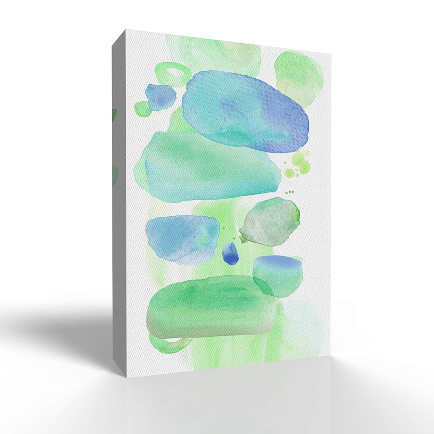 wall26 - Canvas Wall Art - Watercolor Abstract Color Block Line Draw ...