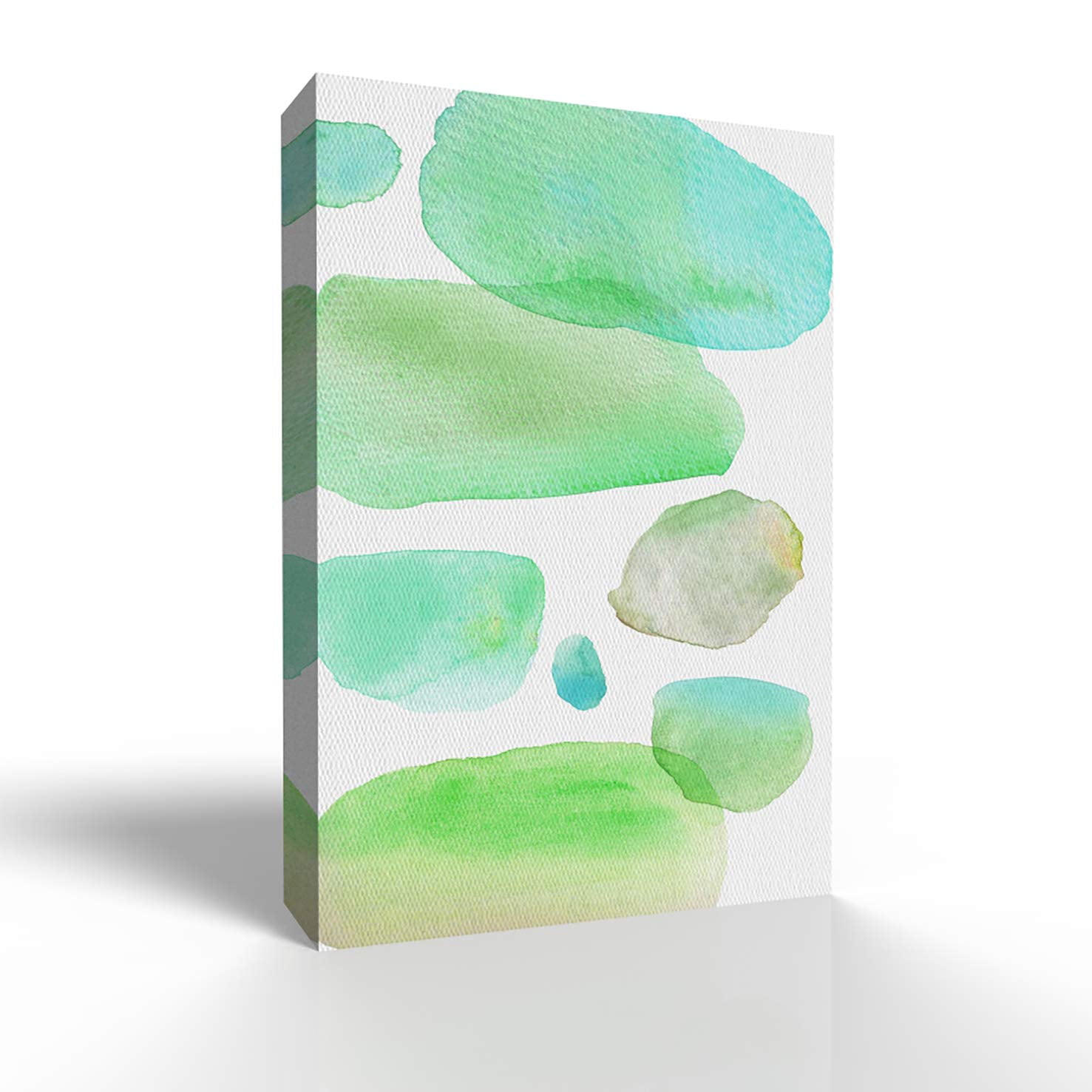 wall26 - Canvas Wall Art - Watercolor Abstract Color Block Line Draw ...