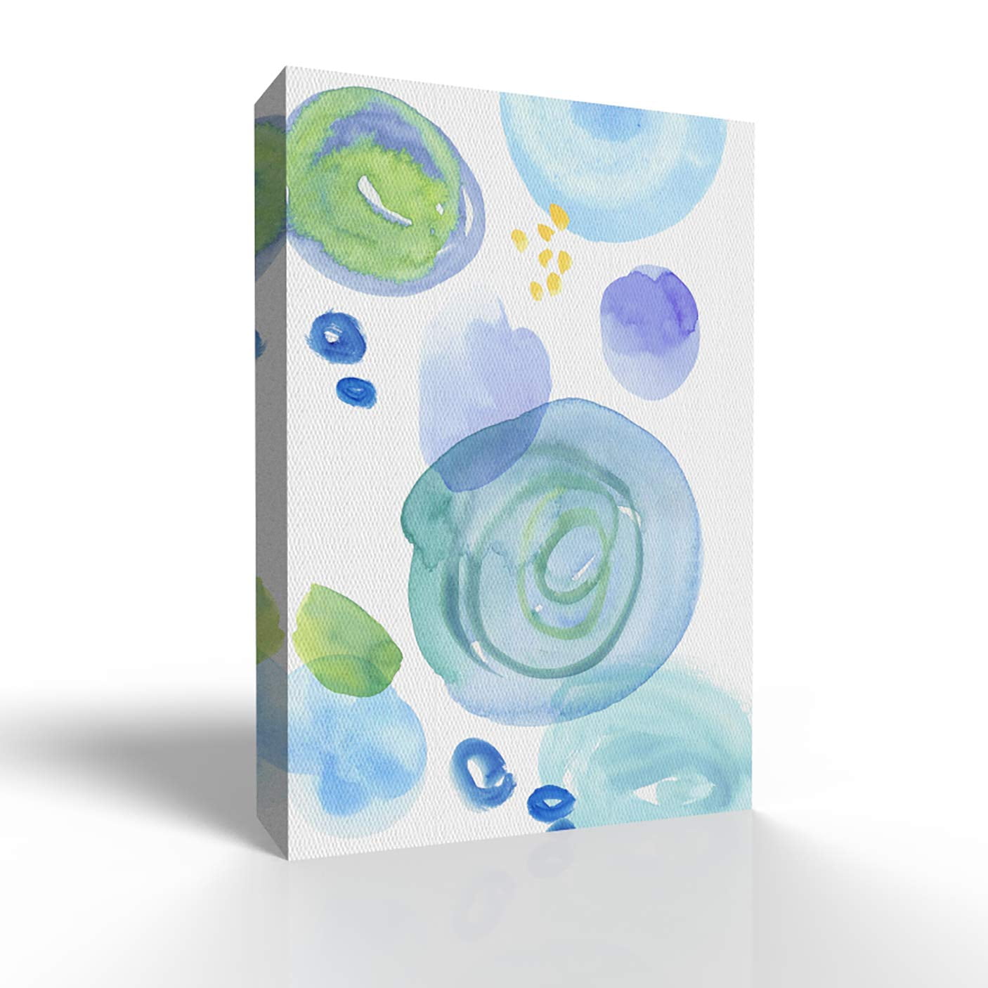 wall26 - Canvas Wall Art - Watercolor Abstract Color Block Line Draw ...