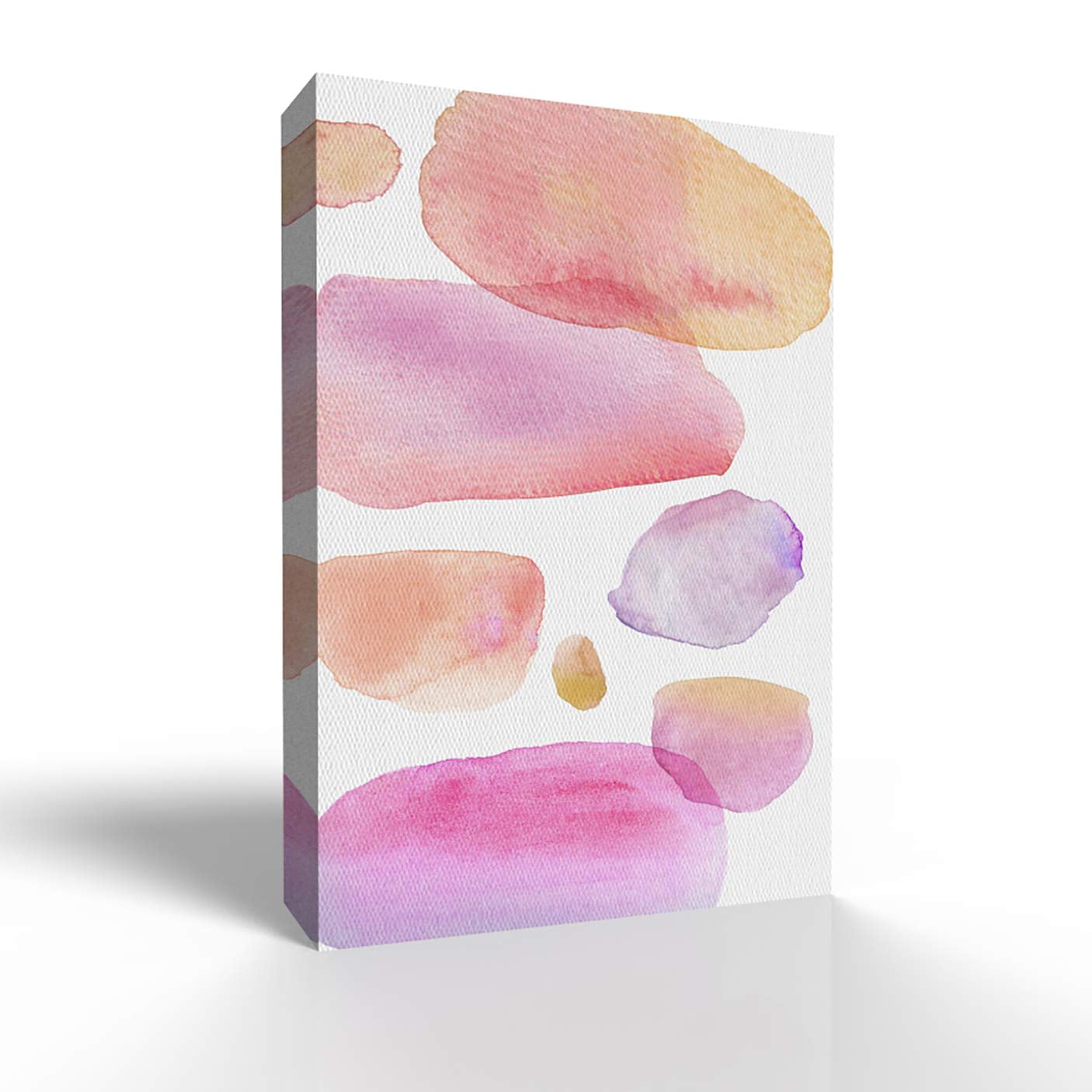 wall26 - Canvas Wall Art - Watercolor Abstract Color Block Line Draw ...