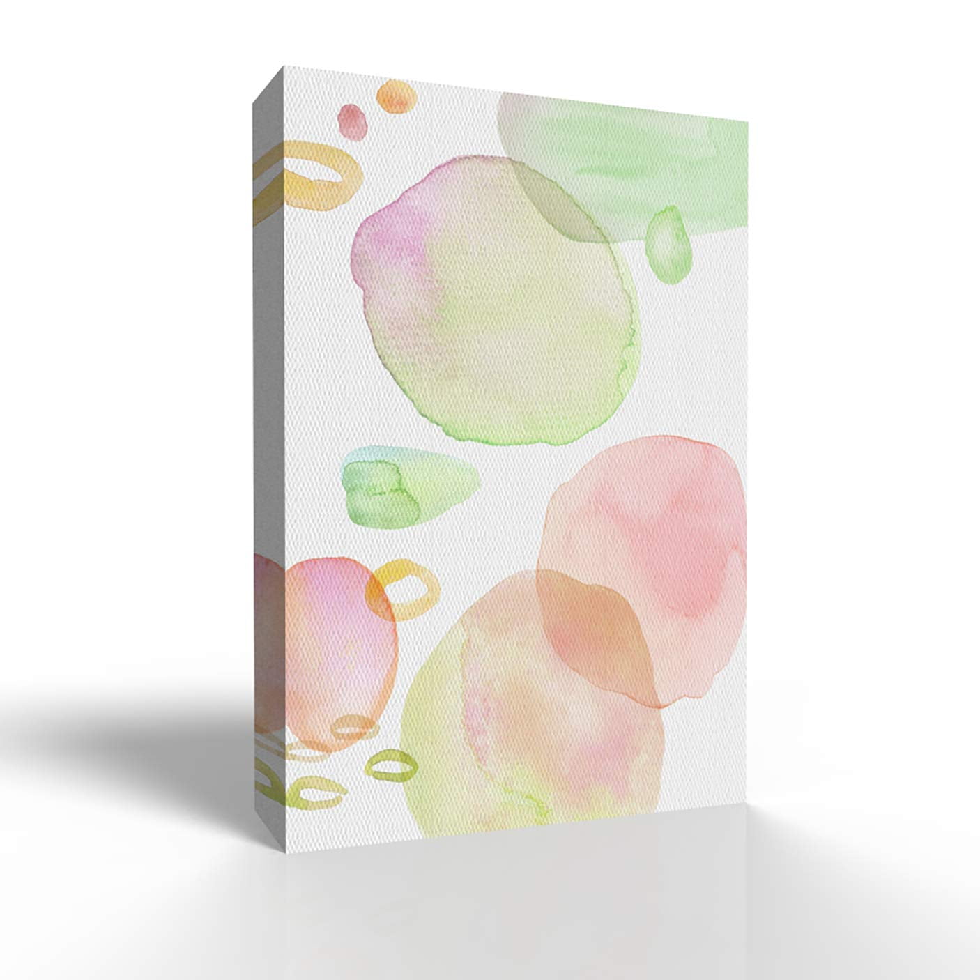 wall26 - Canvas Wall Art - Watercolor Abstract Color Block Line Draw ...
