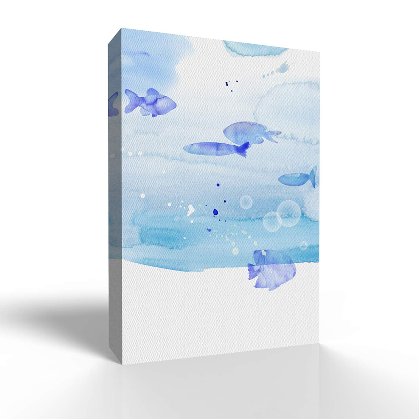 wall26 - Canvas Wall Art - Watercolor Abstract Color Block Line Draw ...