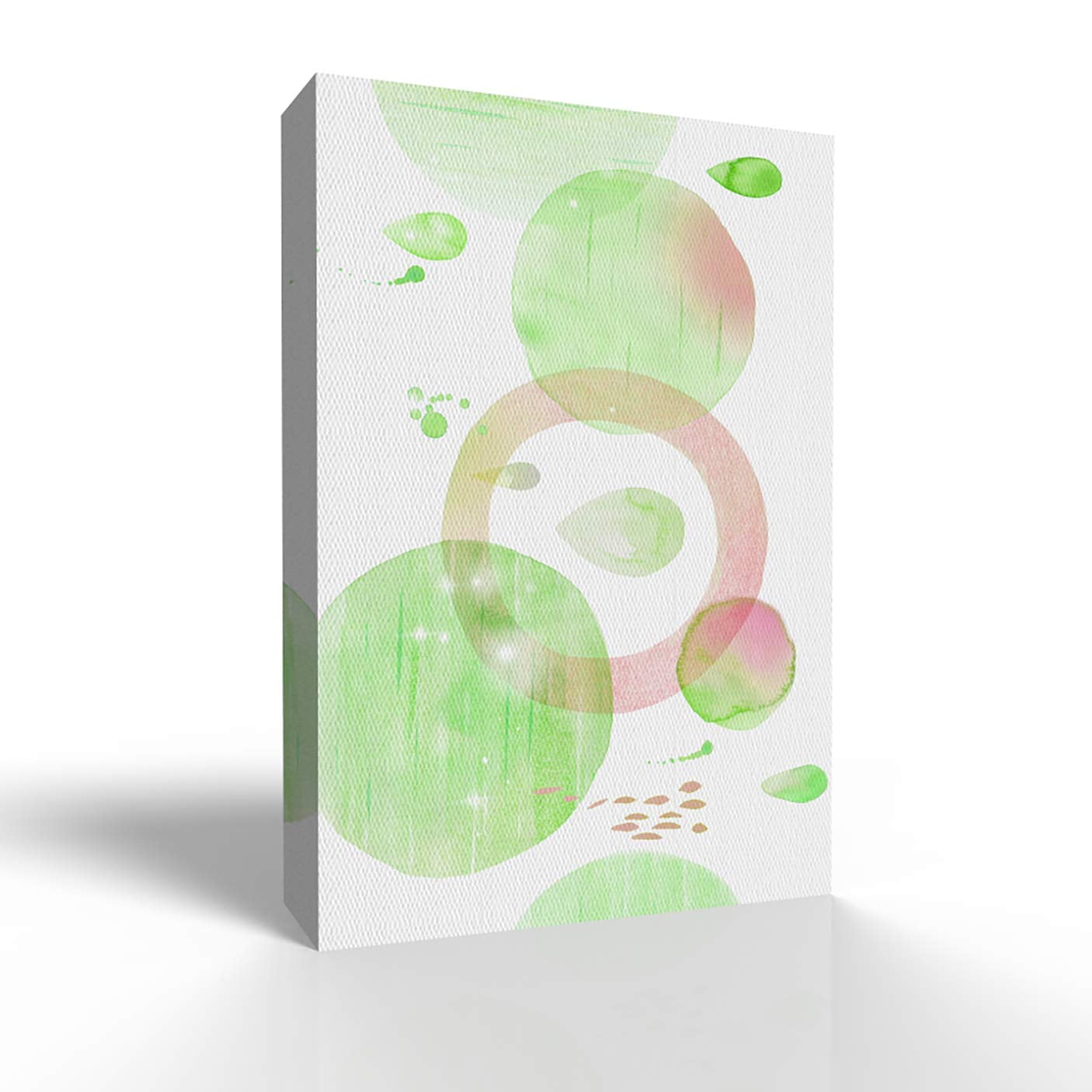 wall26 - Canvas Wall Art - Watercolor Abstract Color Block Line Draw ...