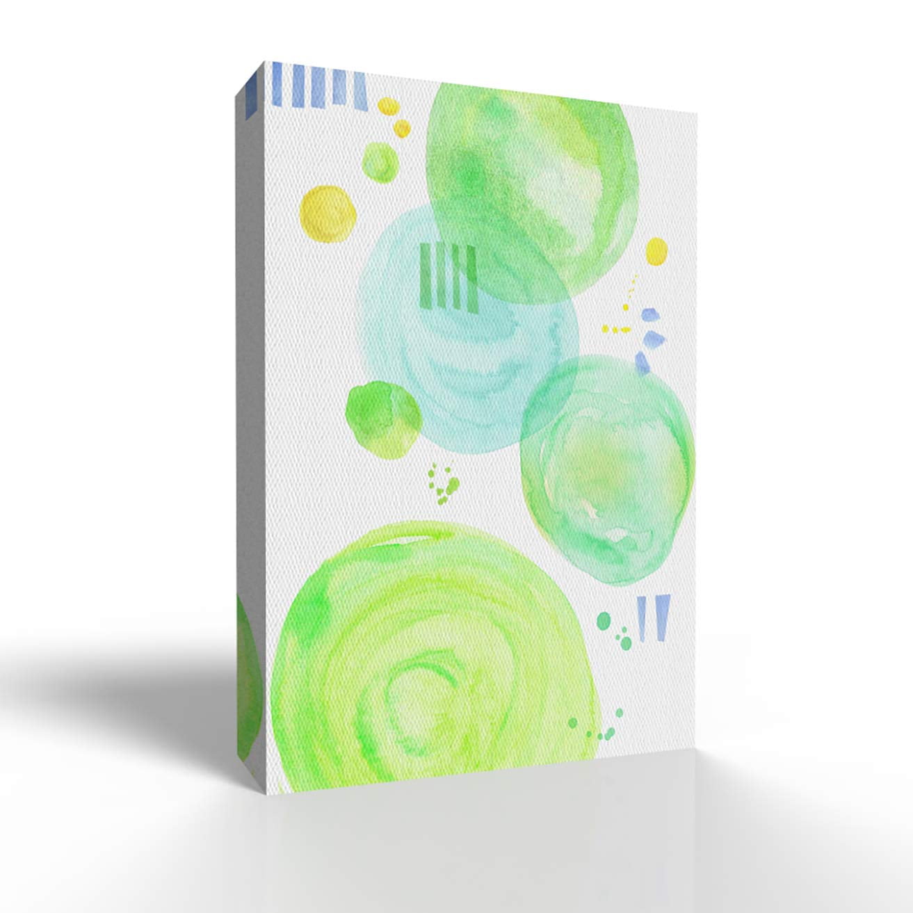 wall26 - Canvas Wall Art - Watercolor Abstract Color Block Line Draw ...