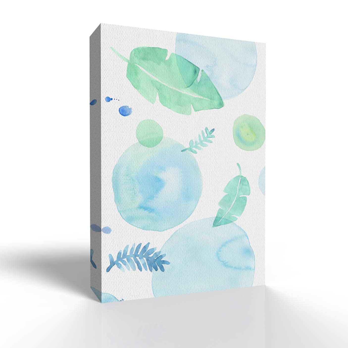 wall26 - Canvas Wall Art - Watercolor Abstract Color Block Line Draw ...