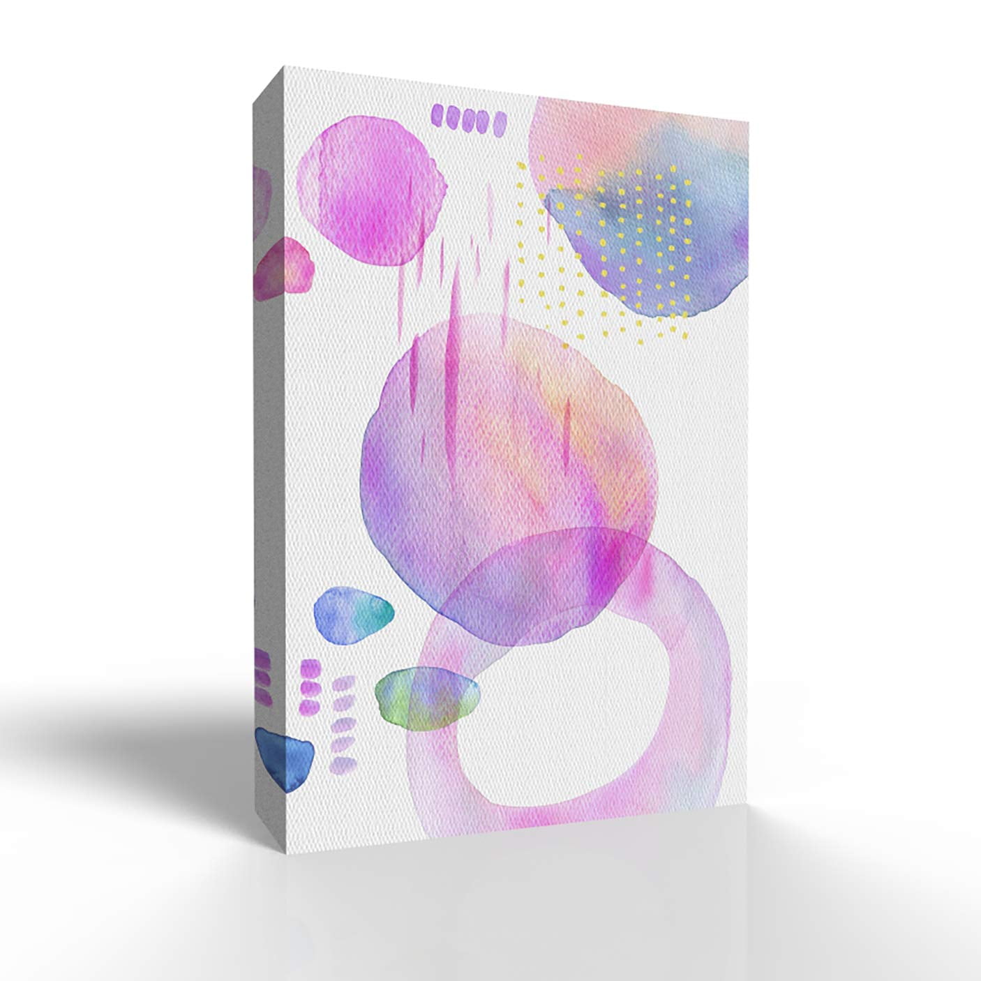 wall26 - Canvas Wall Art - Watercolor Abstract Color Block Line Draw ...