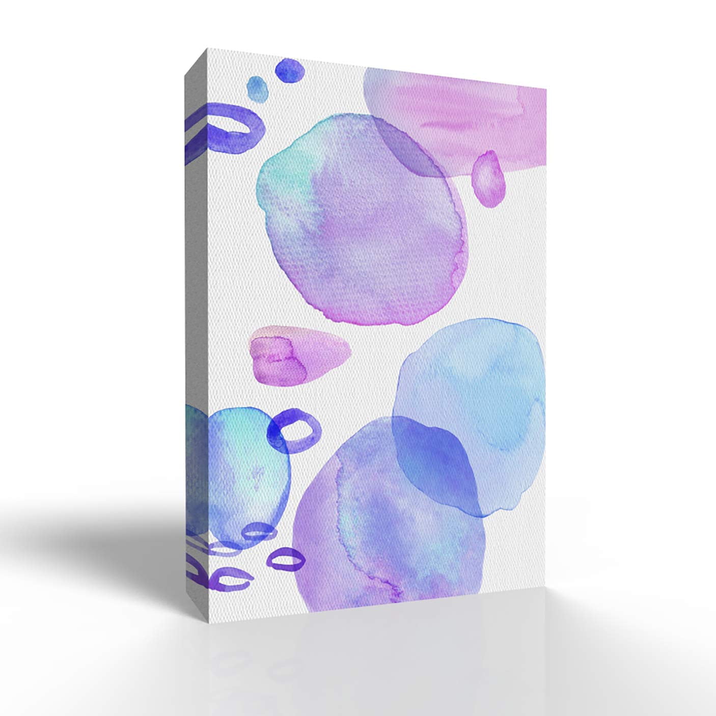 wall26 - Canvas Wall Art - Watercolor Abstract Color Block Line Draw ...