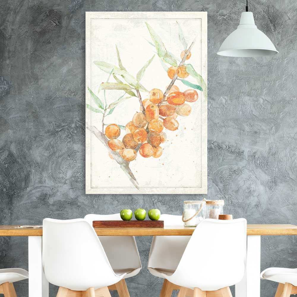 wall26 - Canvas Wall Art - Watercolor Paint Yellow Grape Vine Tree ...