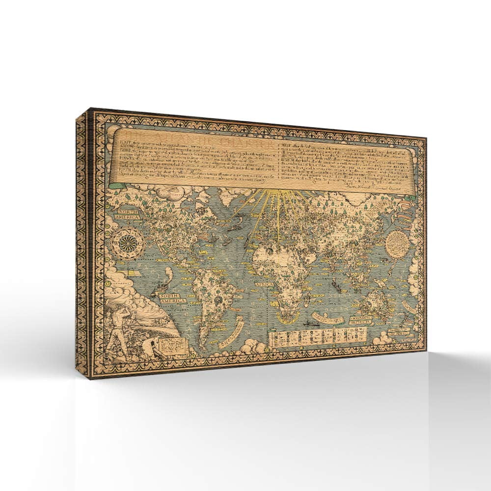 wall26 Canvas Wall Art World Maps Pictures Home Wall Decorations for ...