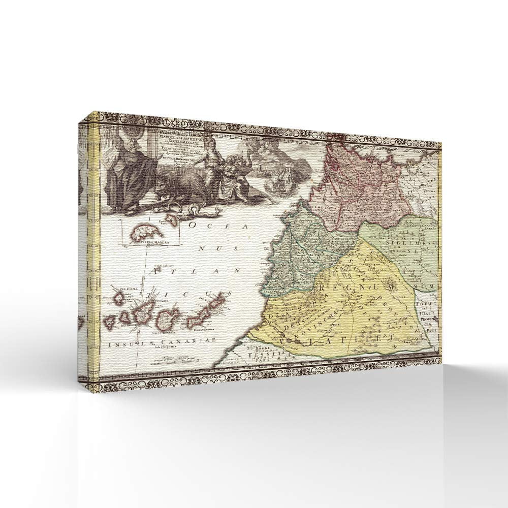 wall26 Canvas Wall Art World Maps Pictures Home Wall Decorations for ...