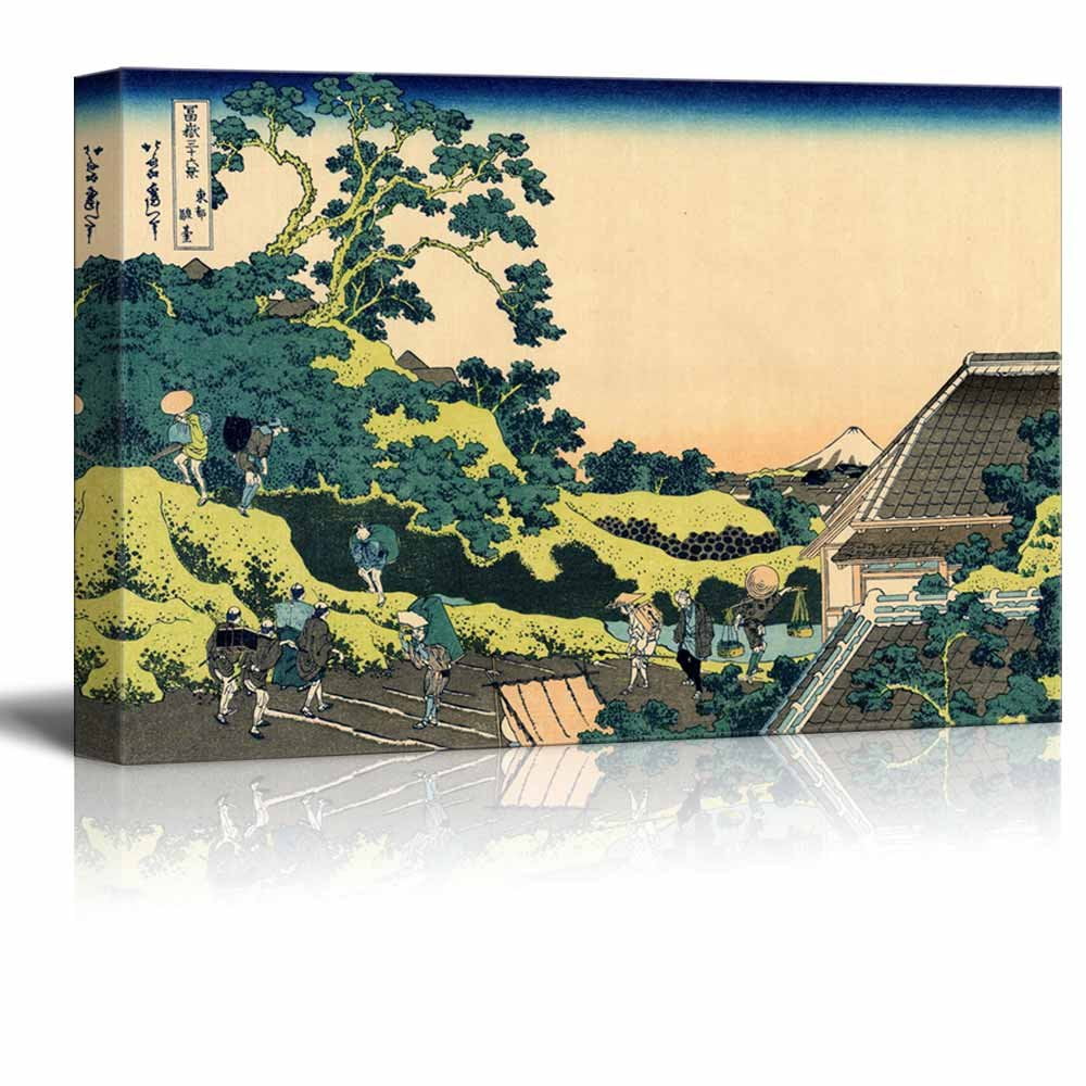 wall26 - Canvas Wll Art - Sundai, Edo by Japanese Artist Hokusai ...
