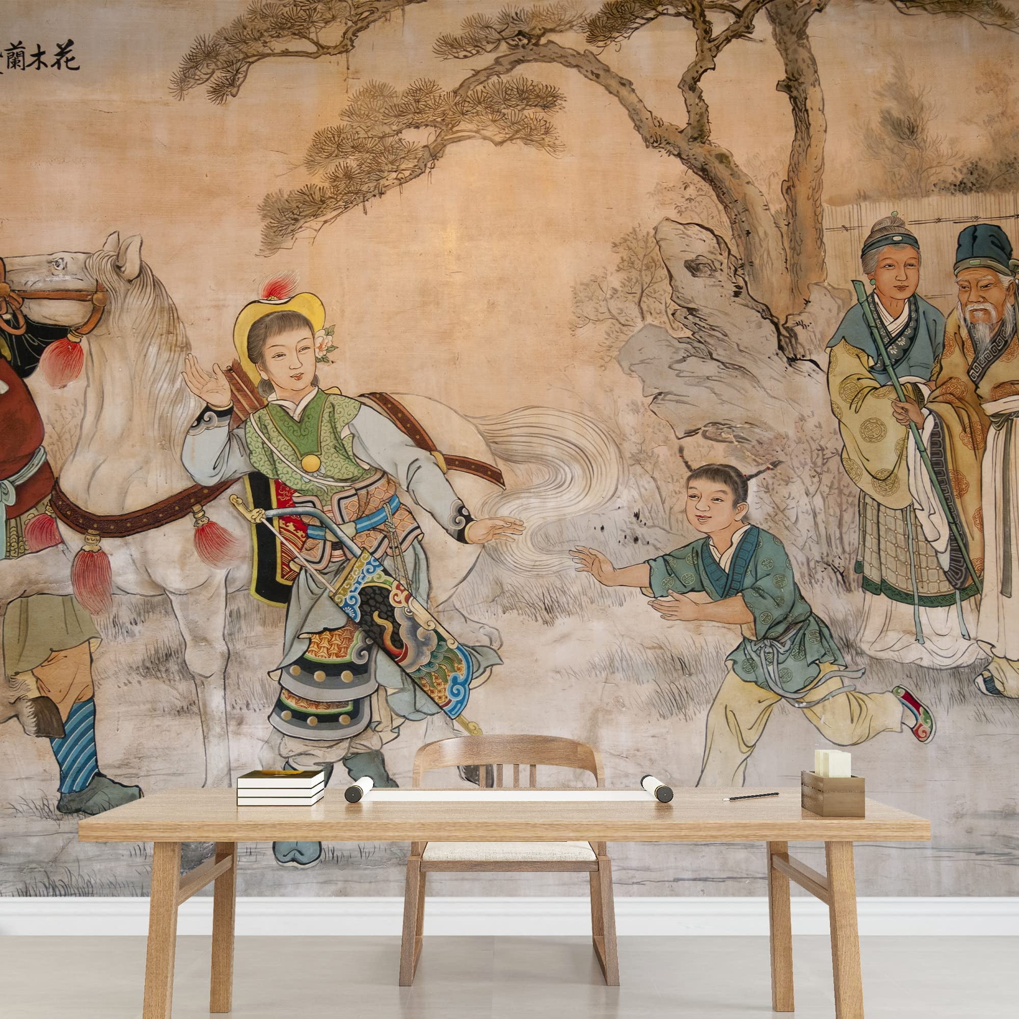 wall26 - Chinese Classic Wall Drawing - Removable Wall Mural | Self ...