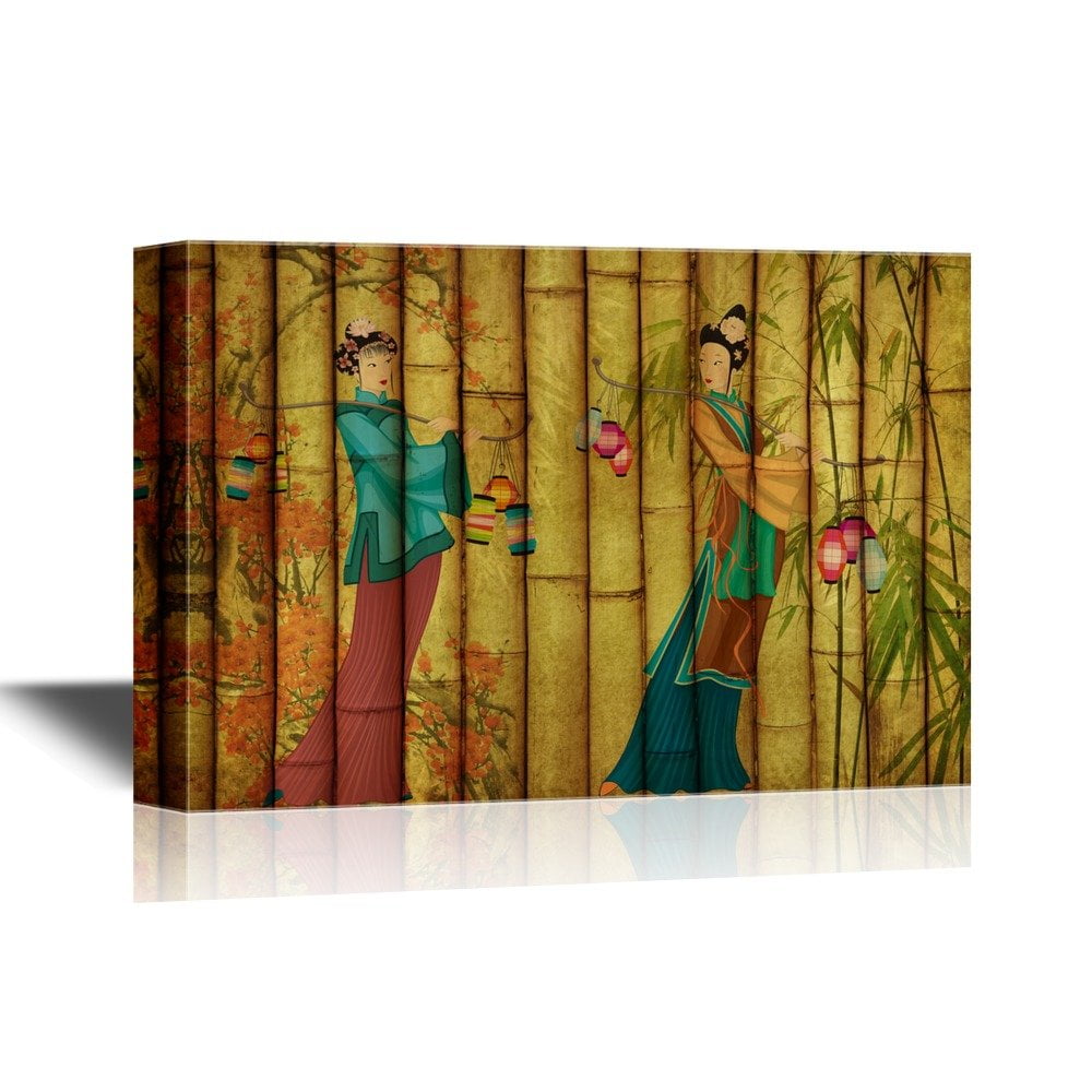 wall26 - Chinese Culture Canvas Wall Art - Ancient Chinese Woman on ...