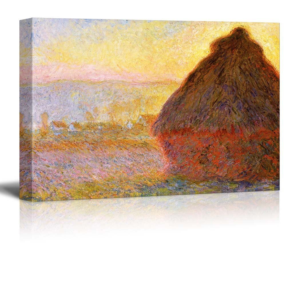 wall26 Claude Monet Haystacks in Morning Light - Impressionist Modern ...