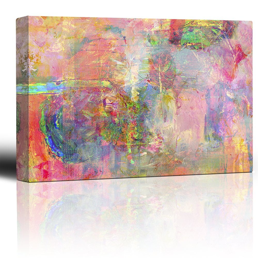 wall26 - Colorful Pastel Abstract Watercolor Paint Texture - Canvas Art ...