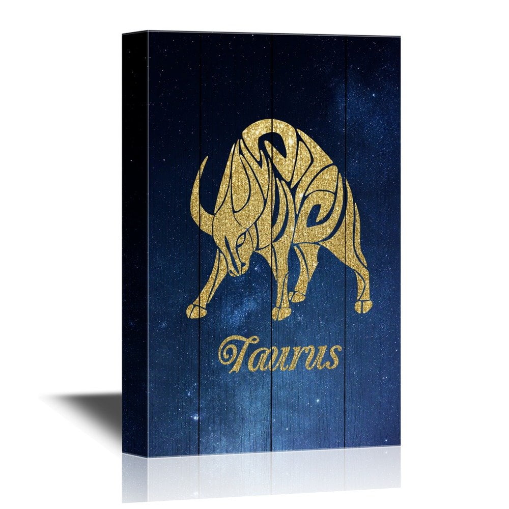 wall26 - Constellation Canvas Wall Art - Taurus - Gallery Wrap Modern Home Art | Ready to Hang ...