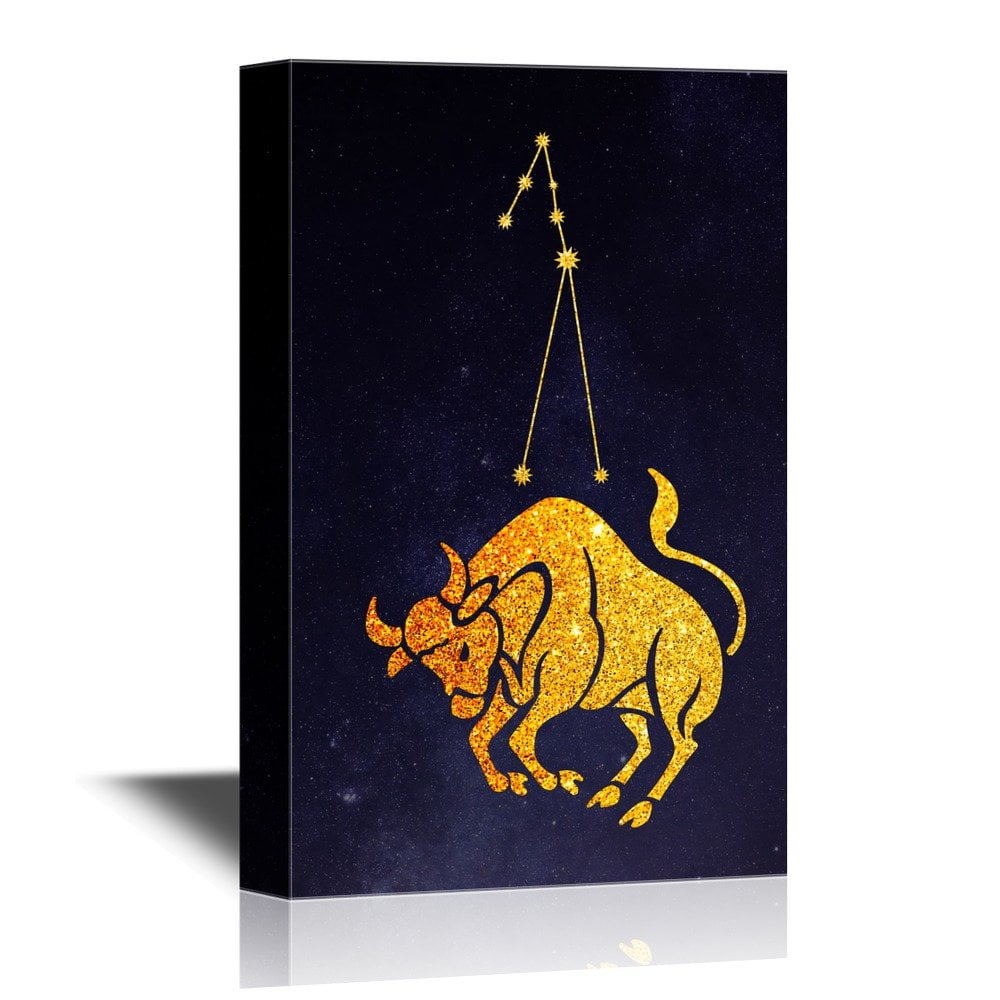 wall26 - Constellation Canvas Wall Art - Taurus - Gallery Wrap Modern ...