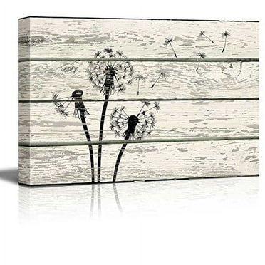 wall26 - Flowering Pink Blowing in Wind Artworkd- Rustic Canvas Wall ...