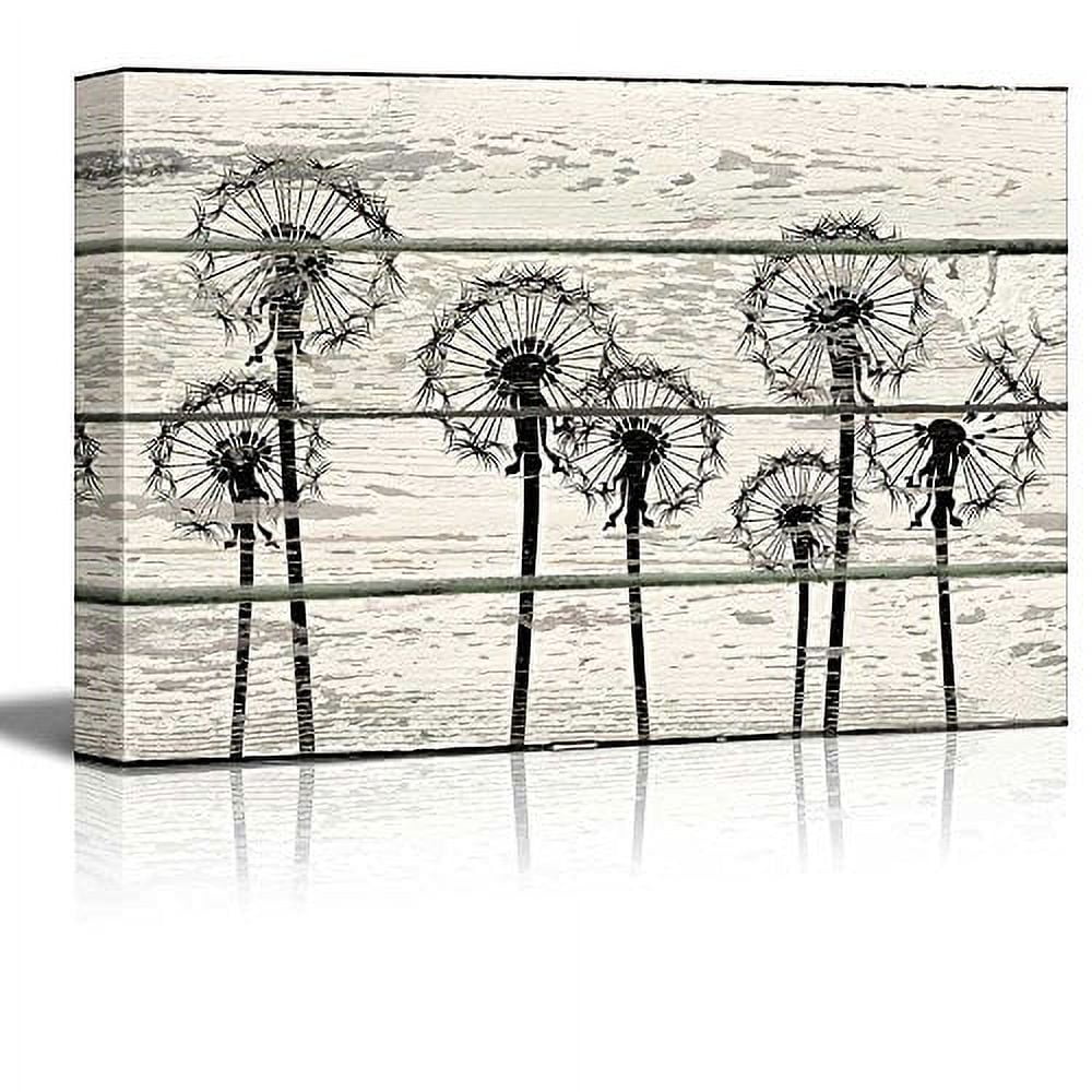 wall26 - Dandelions in Field Artwork - Rustic Canvas Wall Art Home Art ...