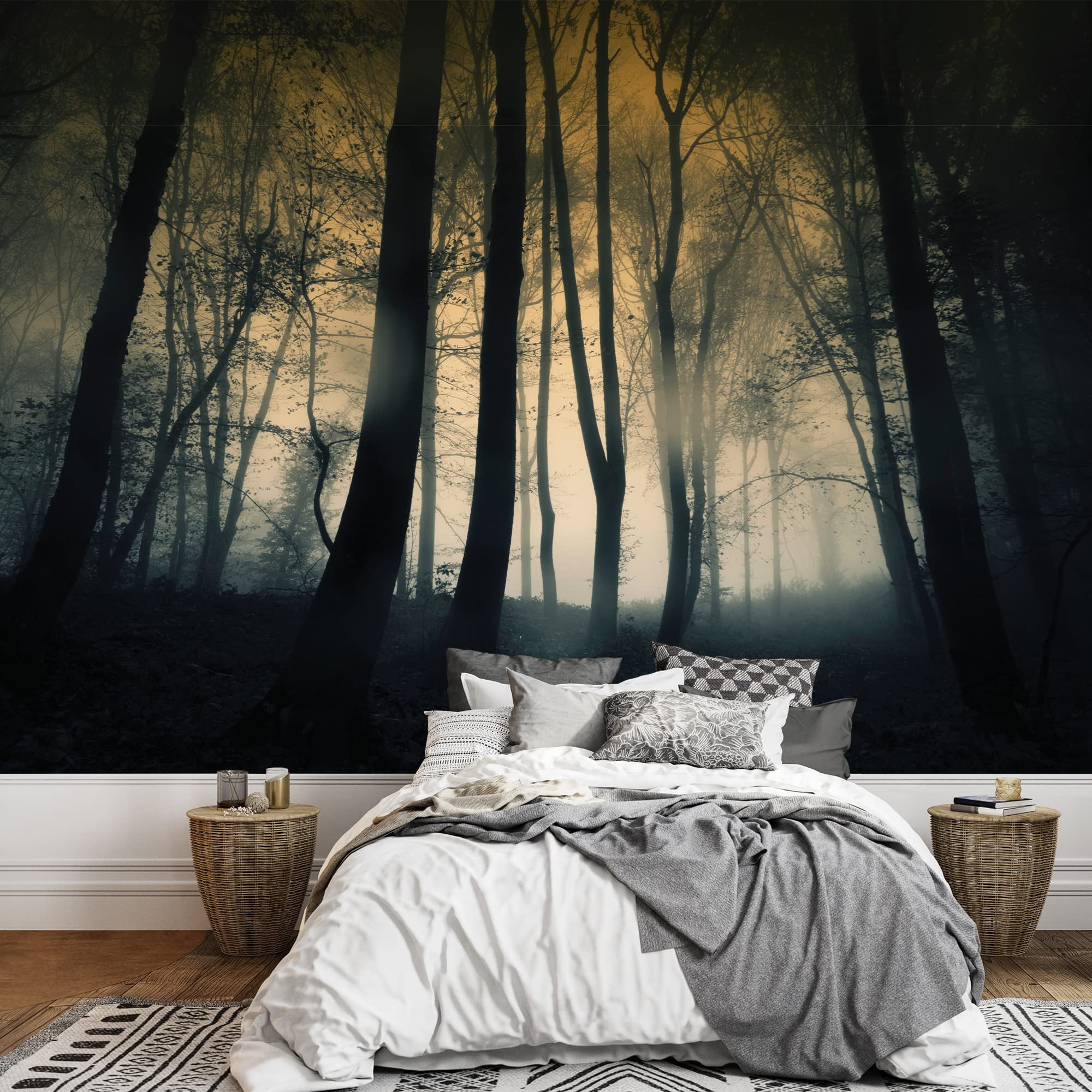 wall26 - Dark and Ominous Forest - Wall Mural, Removable Sticker, Home ...