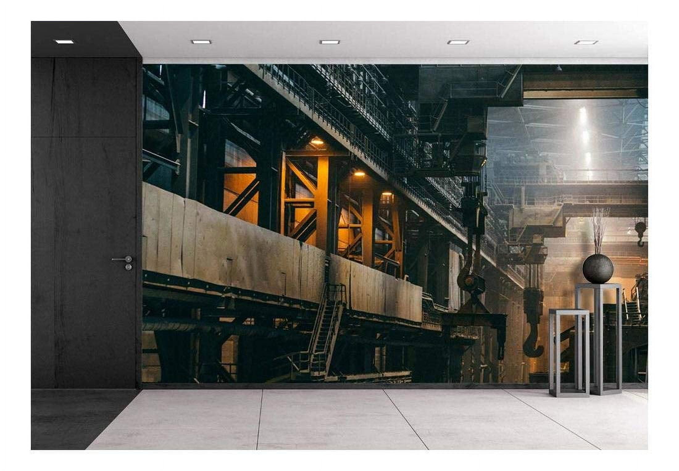 wall26 - Factory Interior with Machines - Removable Wall Mural | Self ...