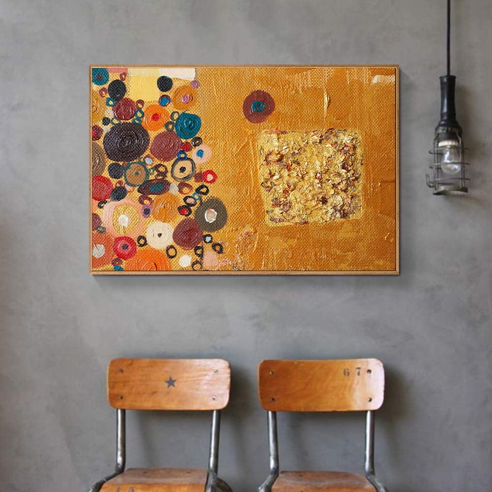 wall26 Floating Framed Canvas Wall Art for Living Room, Bedroom Golden ...