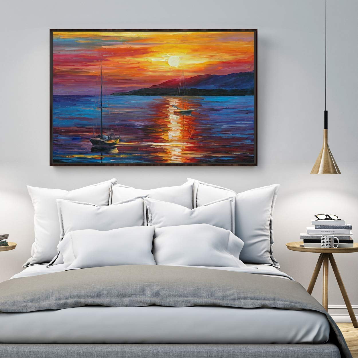 wall26 Floating Framed Canvas Wall Art for Living Room, Bedroom Scenery ...