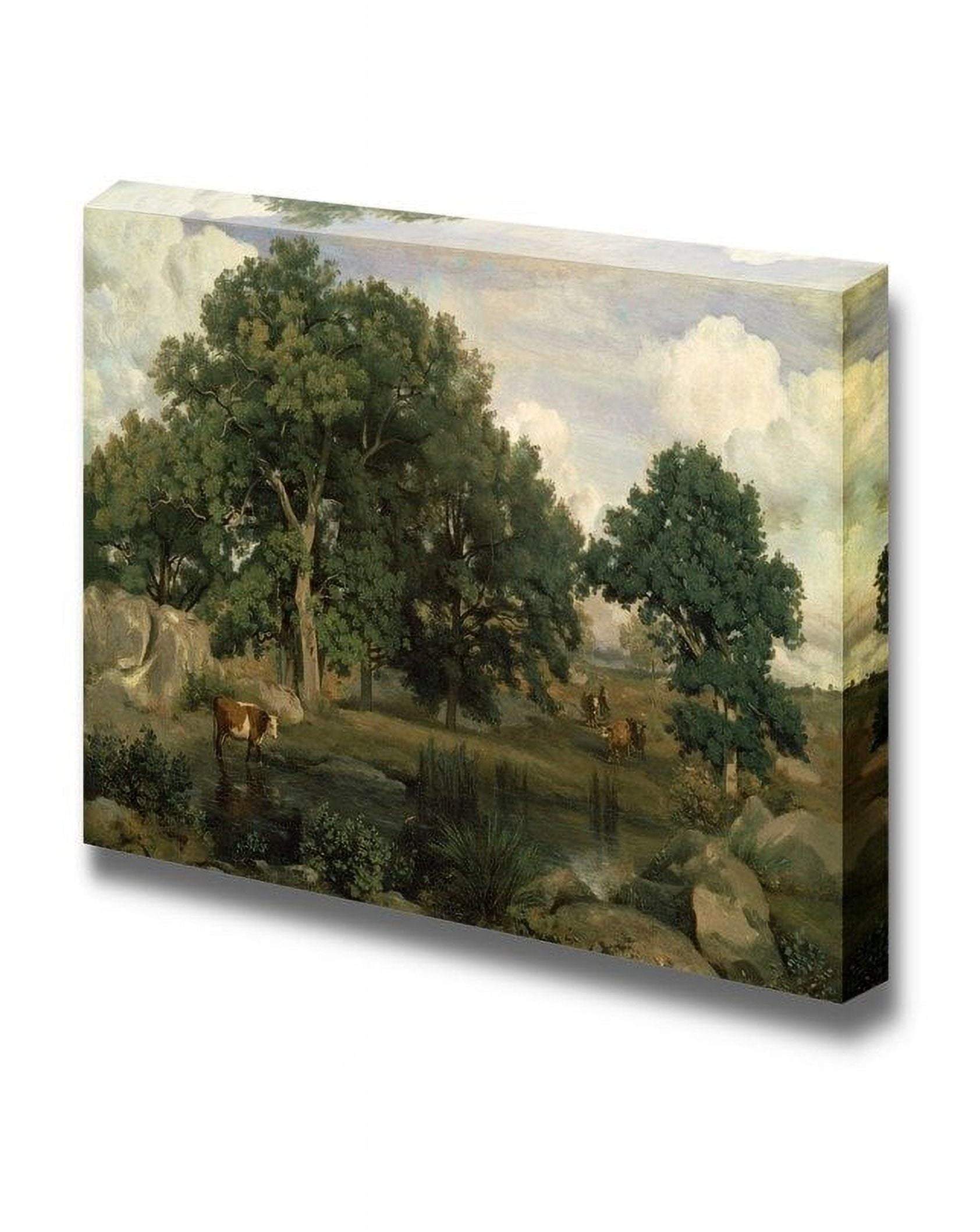 wall26 - Forest of Fontainebleau by Jean-Baptiste-Camille Corot ...