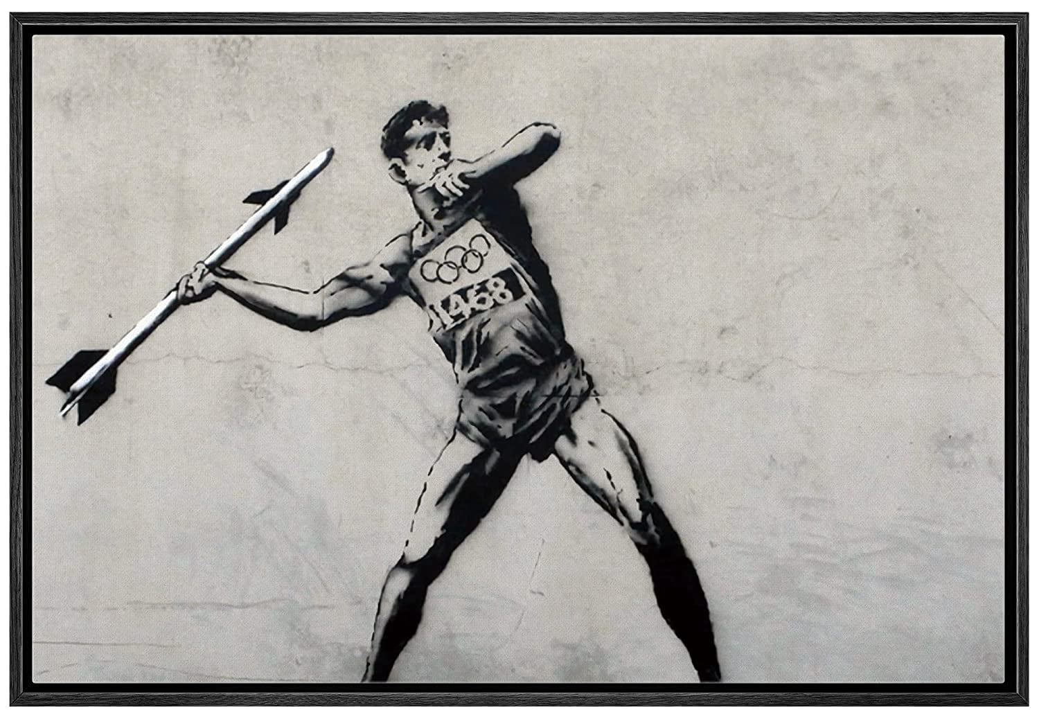 wall26 Framed Canvas Print Wall Art Banksy England United Kingdom ...