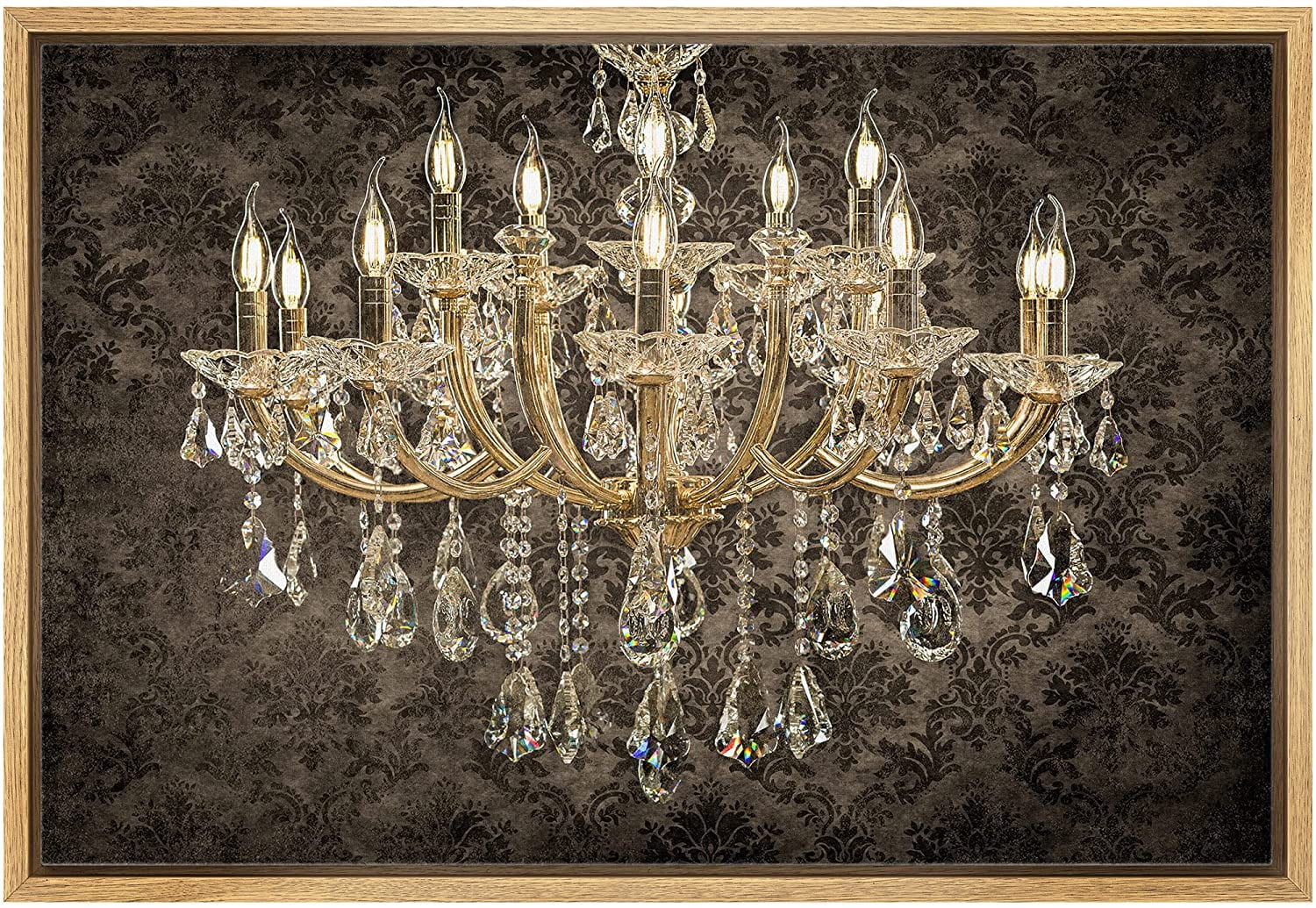 wall26 Framed Canvas Print Wall Art Fancy Black Pattern Victorian ...