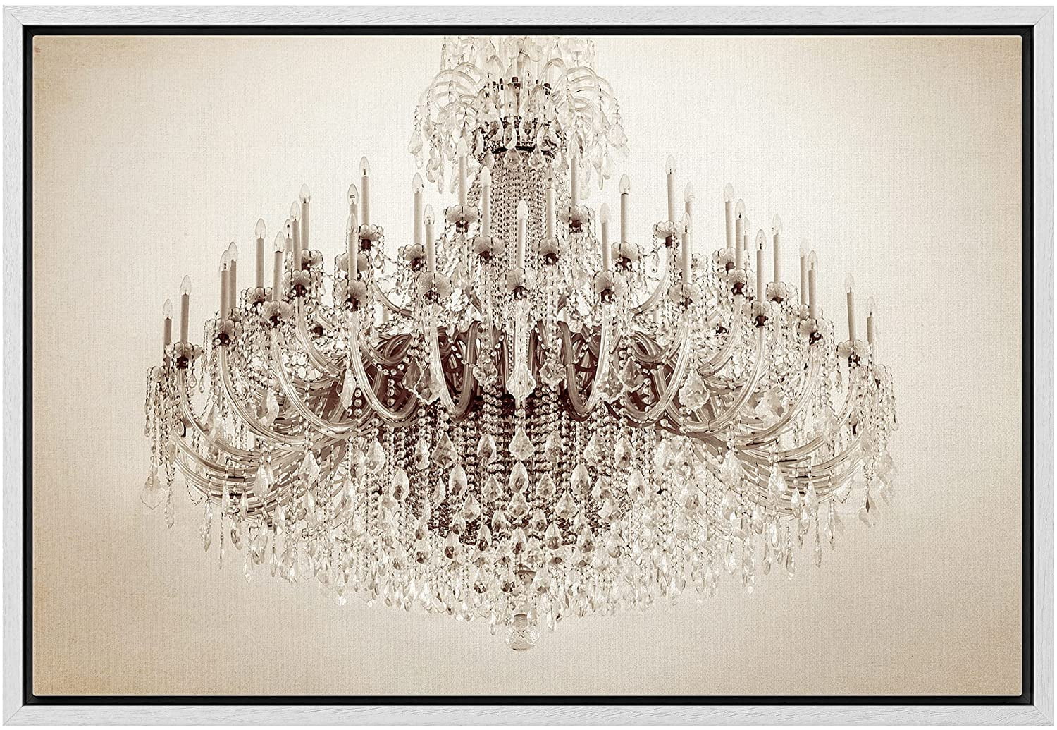 wall26 Framed Canvas Print Wall Art Fancy Victorian White Crystal ...