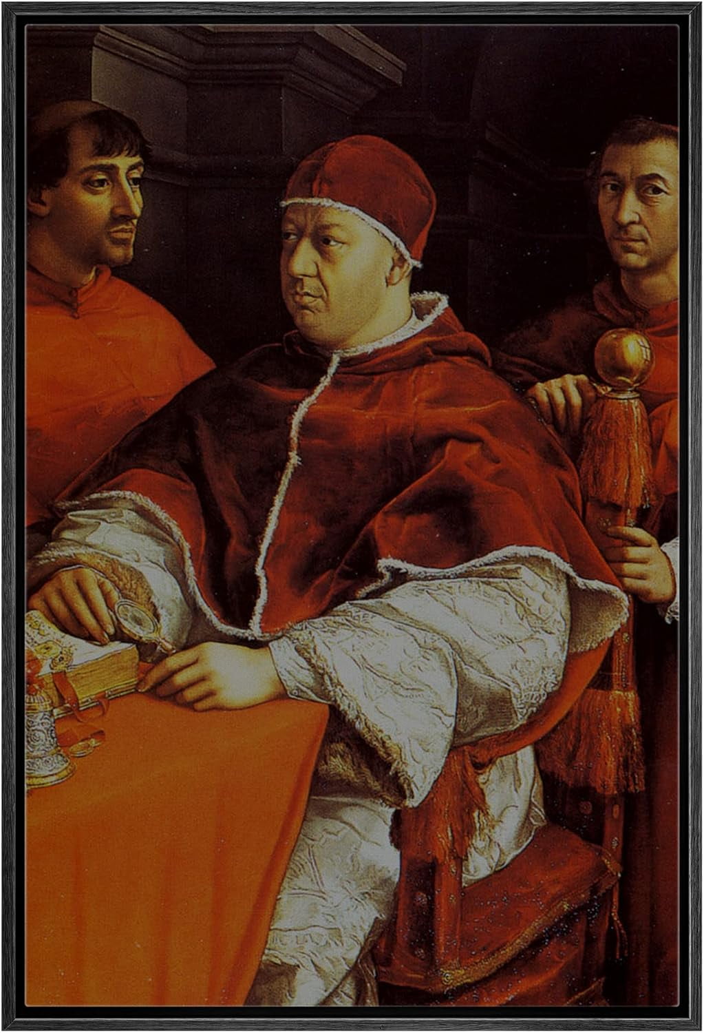 wall26 Framed Canvas Print Wall Art Portrait of Pope Leo X by Raphael ...