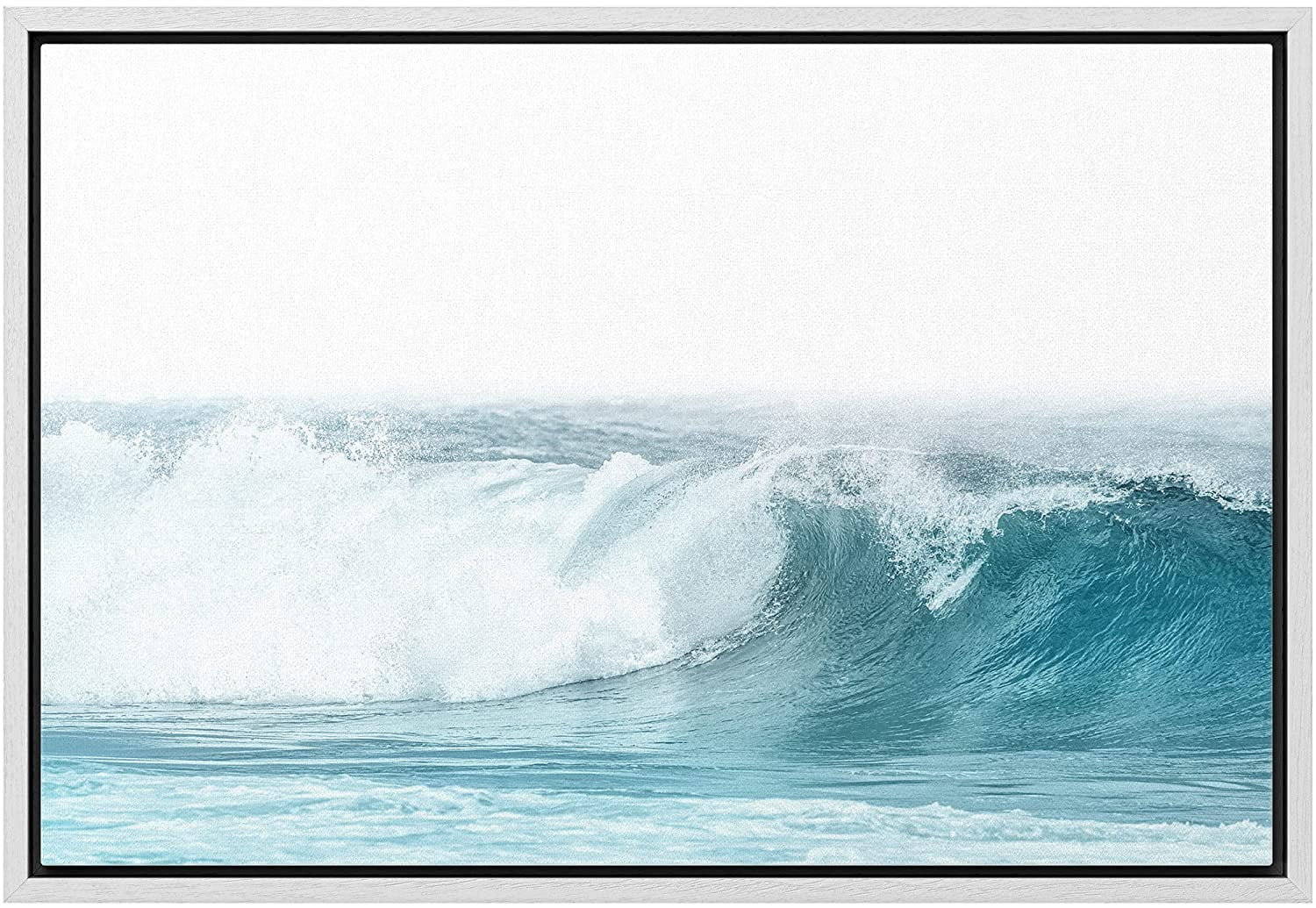 wall26 Framed Canvas Print Wall Art Rip Current Wave on Ocean Beach ...