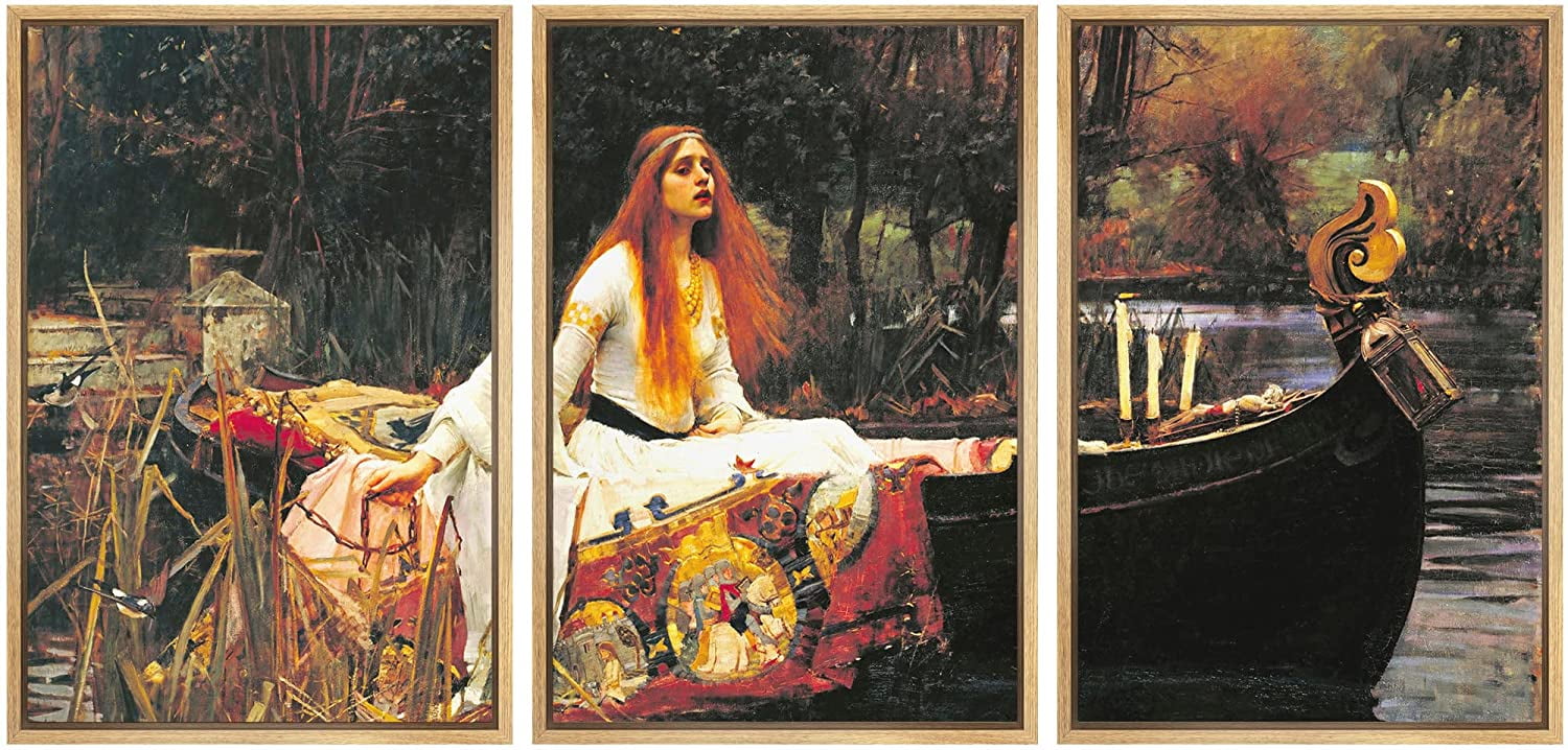wall26 Framed Canvas Print Wall Art Set The Lady of Shalott by John ...