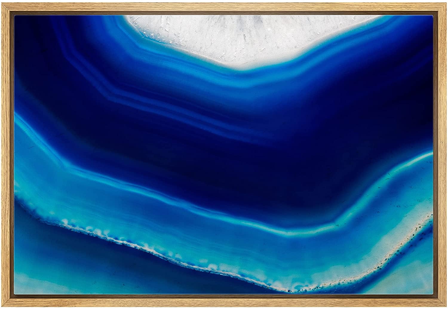 wall26 - Framed Canvas Wall Art - Abstract Agate Slice Pattern - Giclee ...
