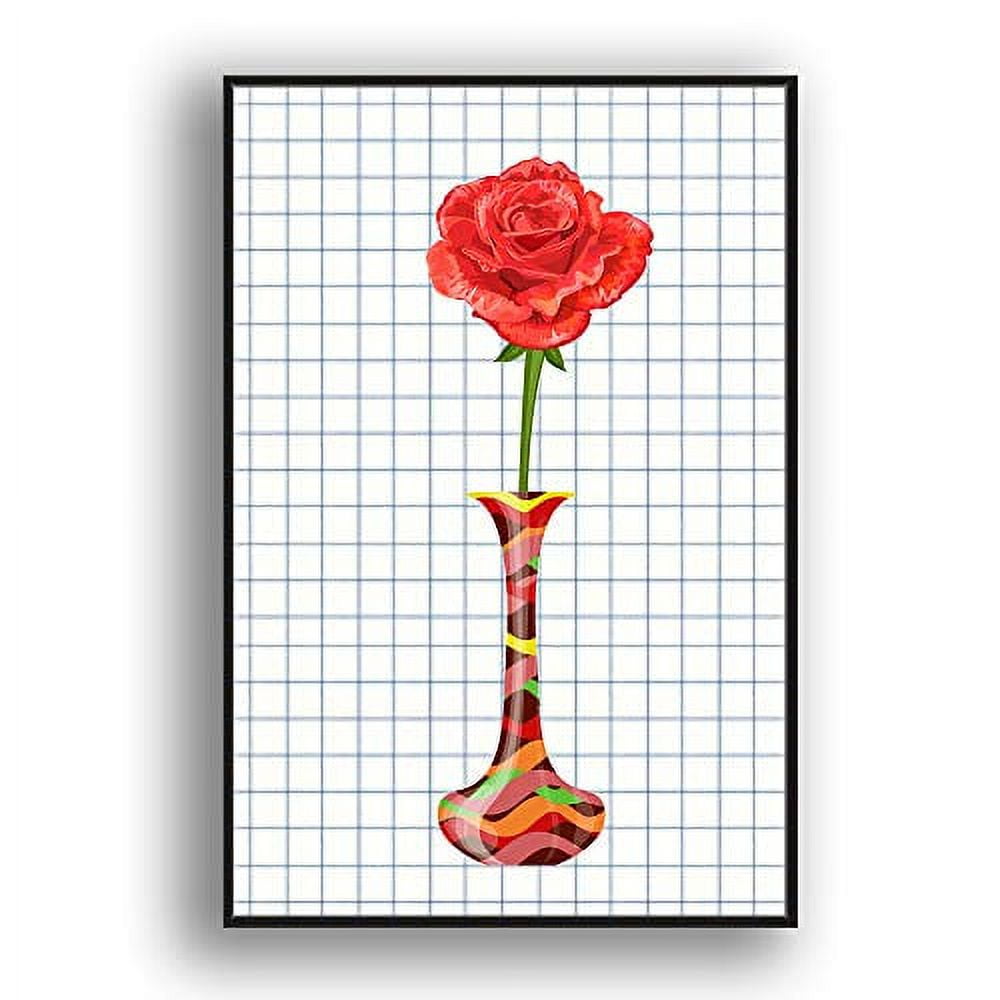 wall26 Framed Canvas Wall Art Beautiful Flowers in Grid Giclee Print ...