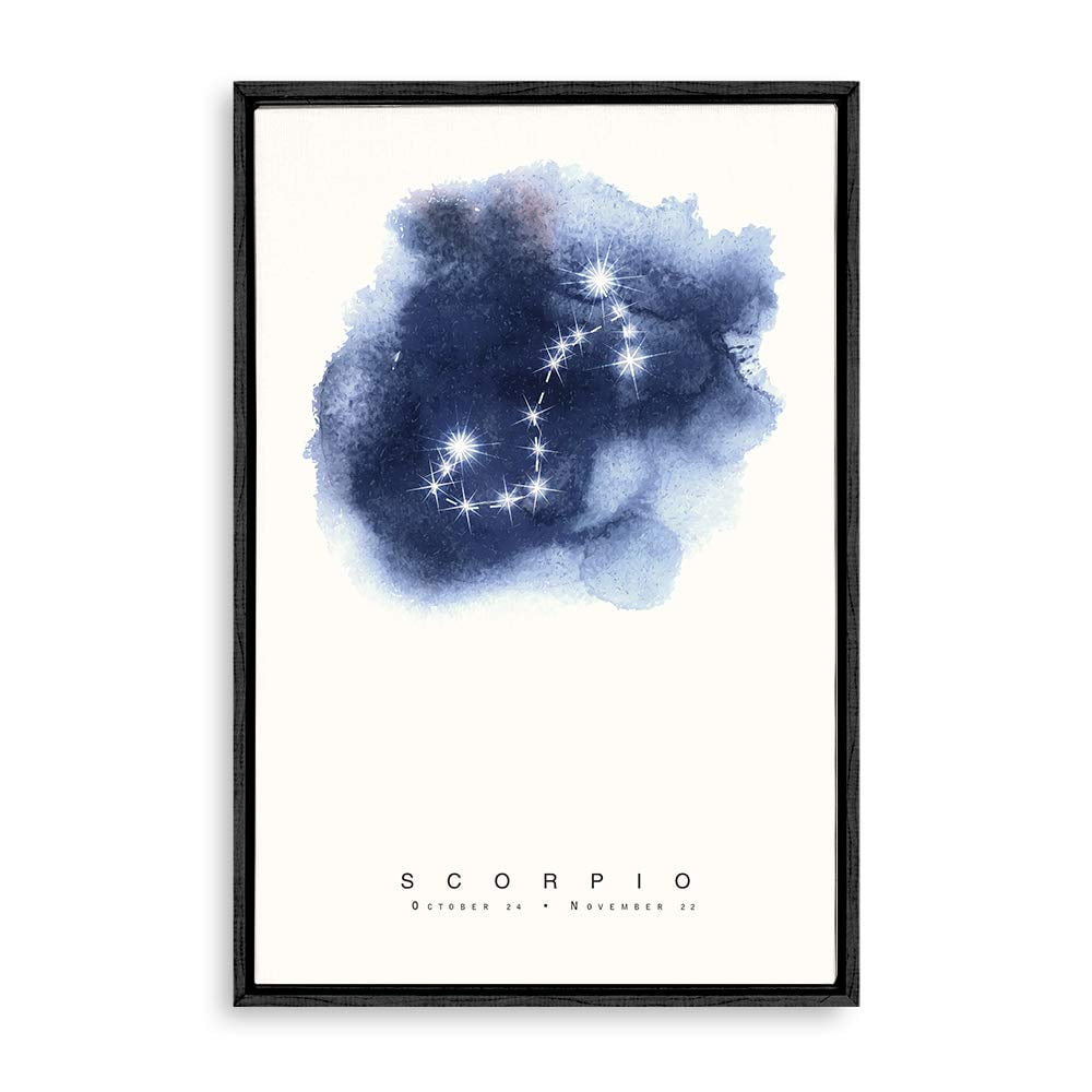 wall26 - Framed Canvas Wall Art - Constellation Scorpio - Giclee ...