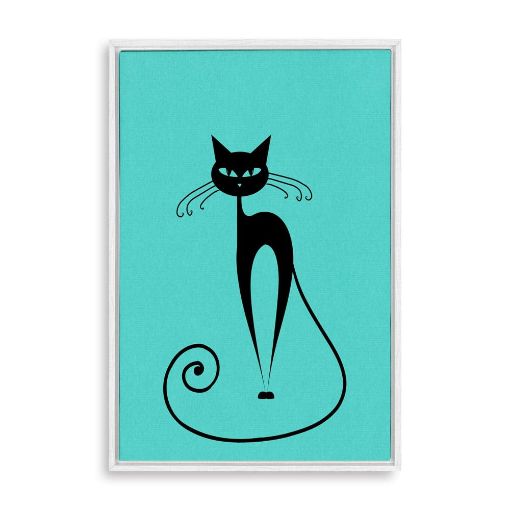 wall26 Framed Canvas Wall Art for Living Room, Bedroom Cat Illustration XIV Canvas Prints for ...
