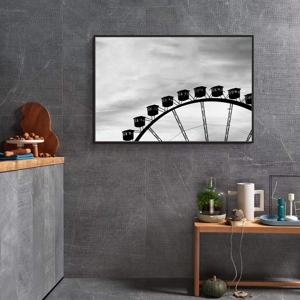 wall26 Framed Canvas Wall Art for Living Room, Bedroom Ferris Wheel on ...