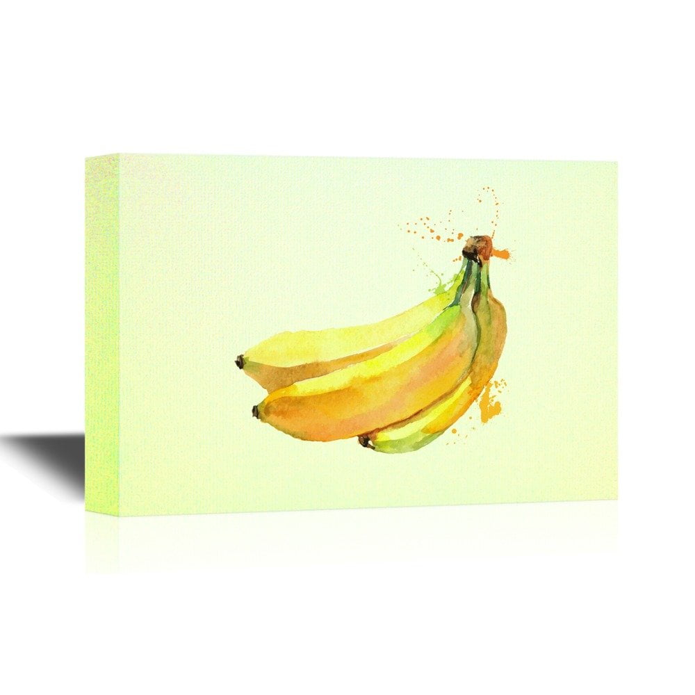 wall26 - Fruits Canvas Wall Art - Watercolor Painting Fruit Bananas ...