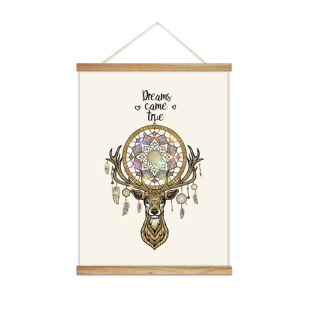 wall26 Hanging Poster Wooden Framed Dream Come True Theme Home Wall ...