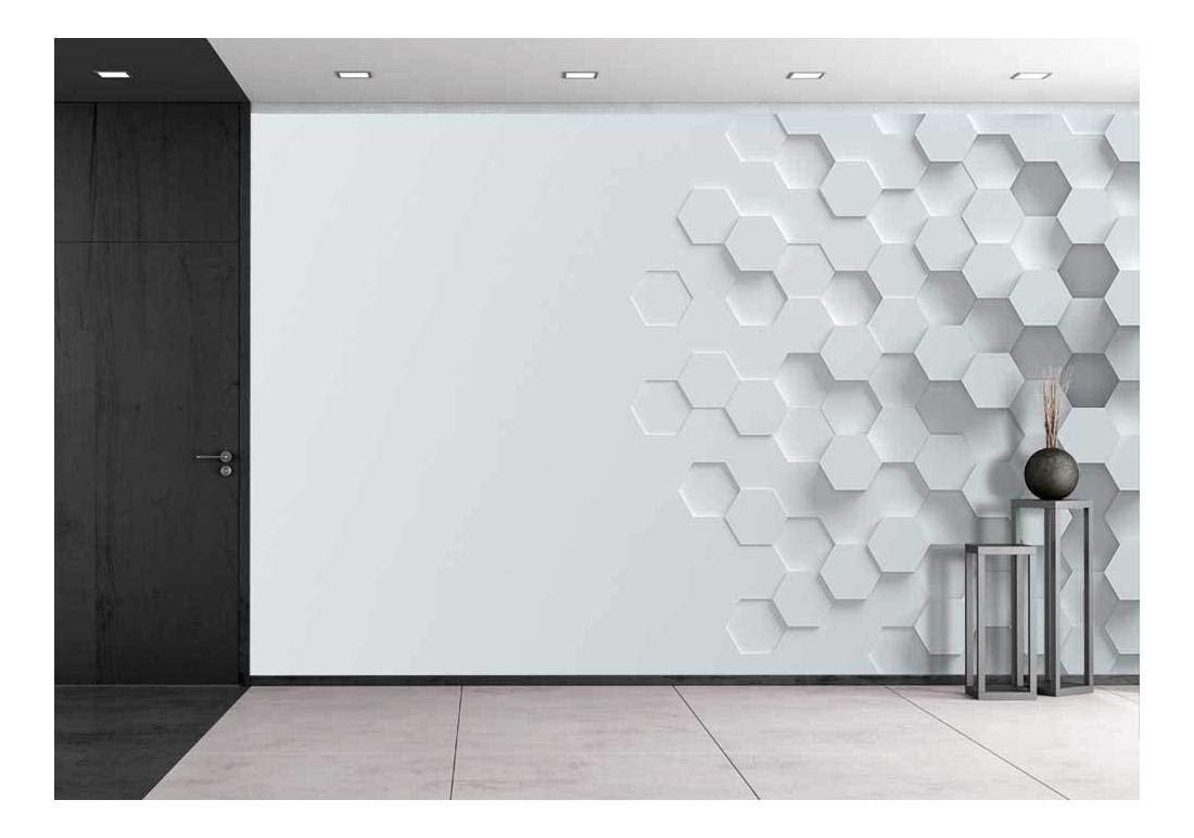 wall26 - Hexagonal Abstract 3D Background - Removable Wall Mural | Self ...