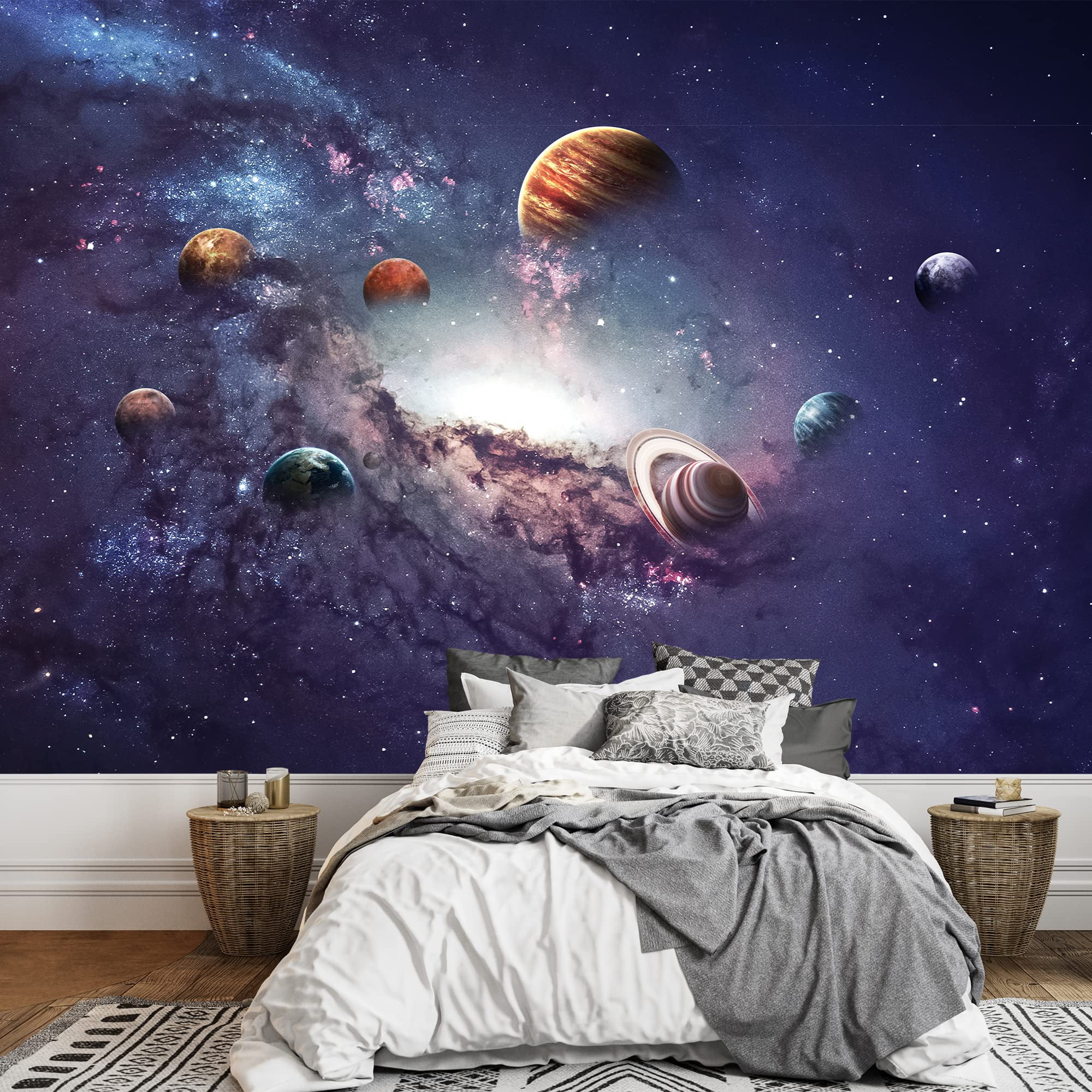 wall26 - Solar System Planets Wall Mural | High Res, Peel & Stick, Easy ...