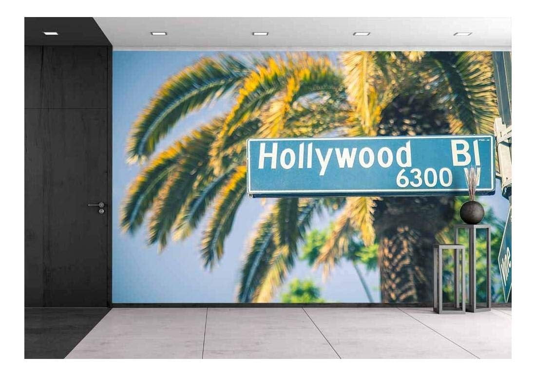 wall26 - Hollywood Boulevard Street Sign - Canvas Art Wall Mural Decor ...
