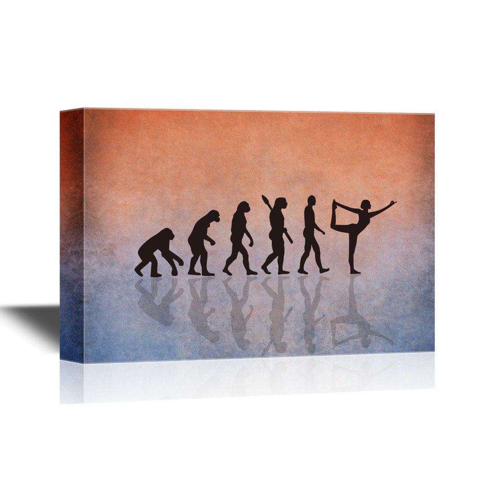 wall26 - Human Evolution Canvas Wall Art - Human Evolution to Dancer ...