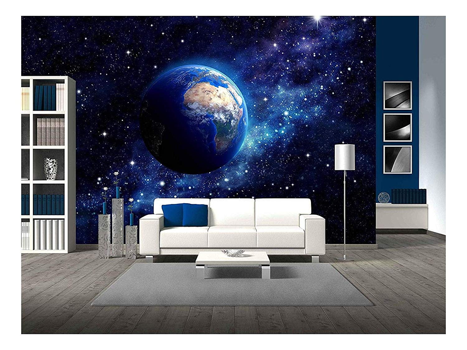 wall26 - Imaginary View of Planet Earth in a Star Field. Elements of ...